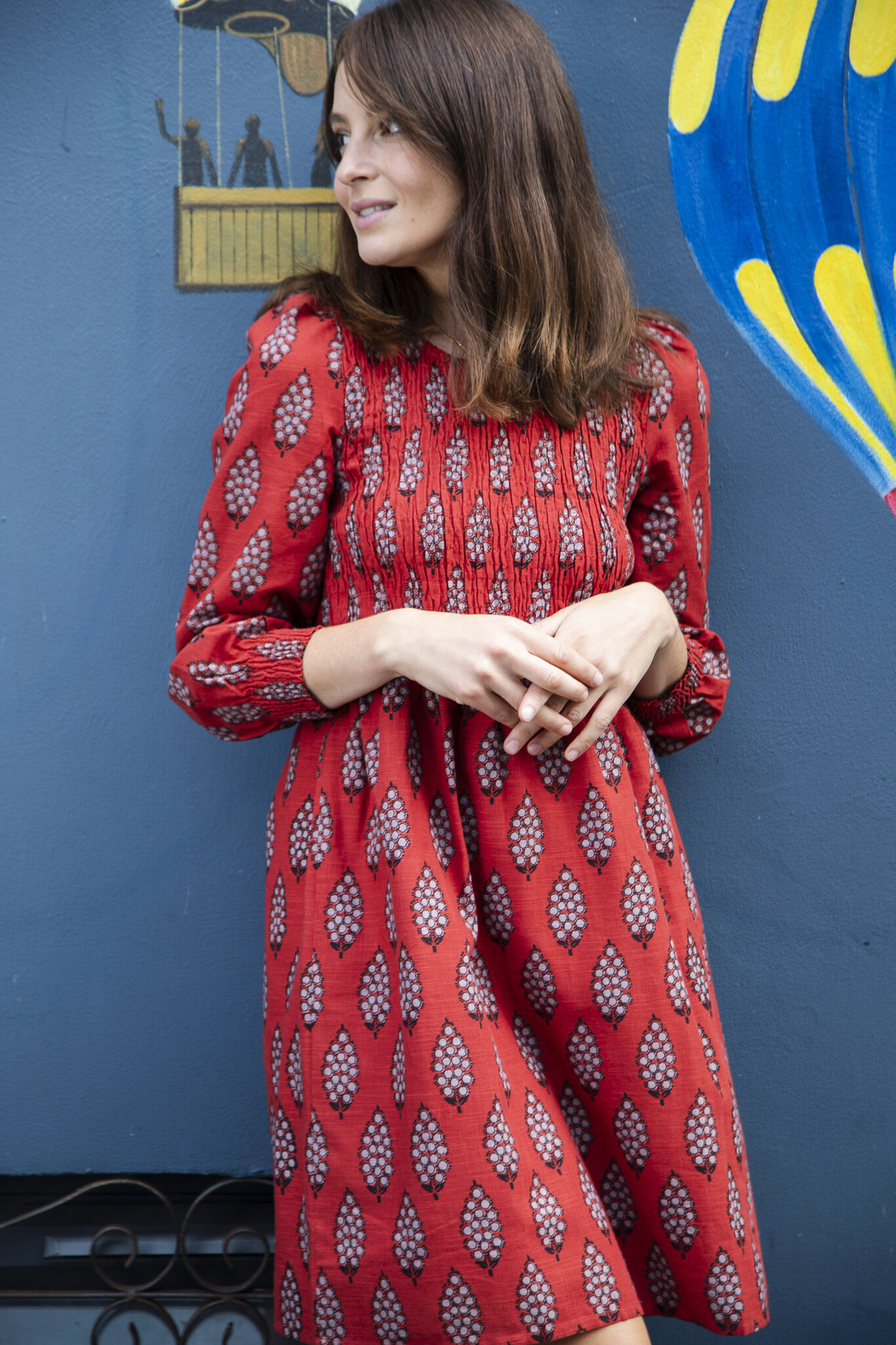 Jaba Charlotte Dress in Red Tree - JABA YARD