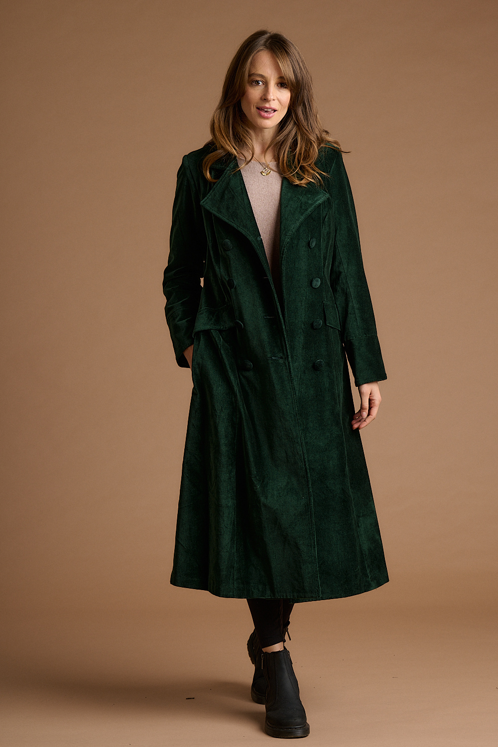 Jaba Elisabeth Velvet Coat - Emerald - JABA YARD