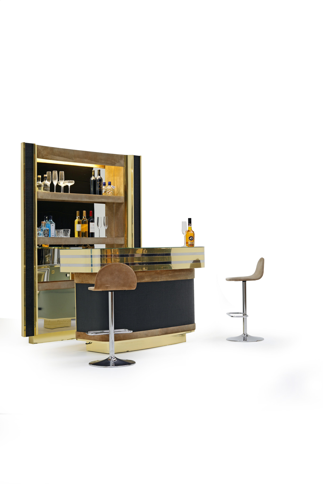 Vintage Cocktail Bar, 1970's "Hollywood Regency" - THE HOUSE OF WAUW