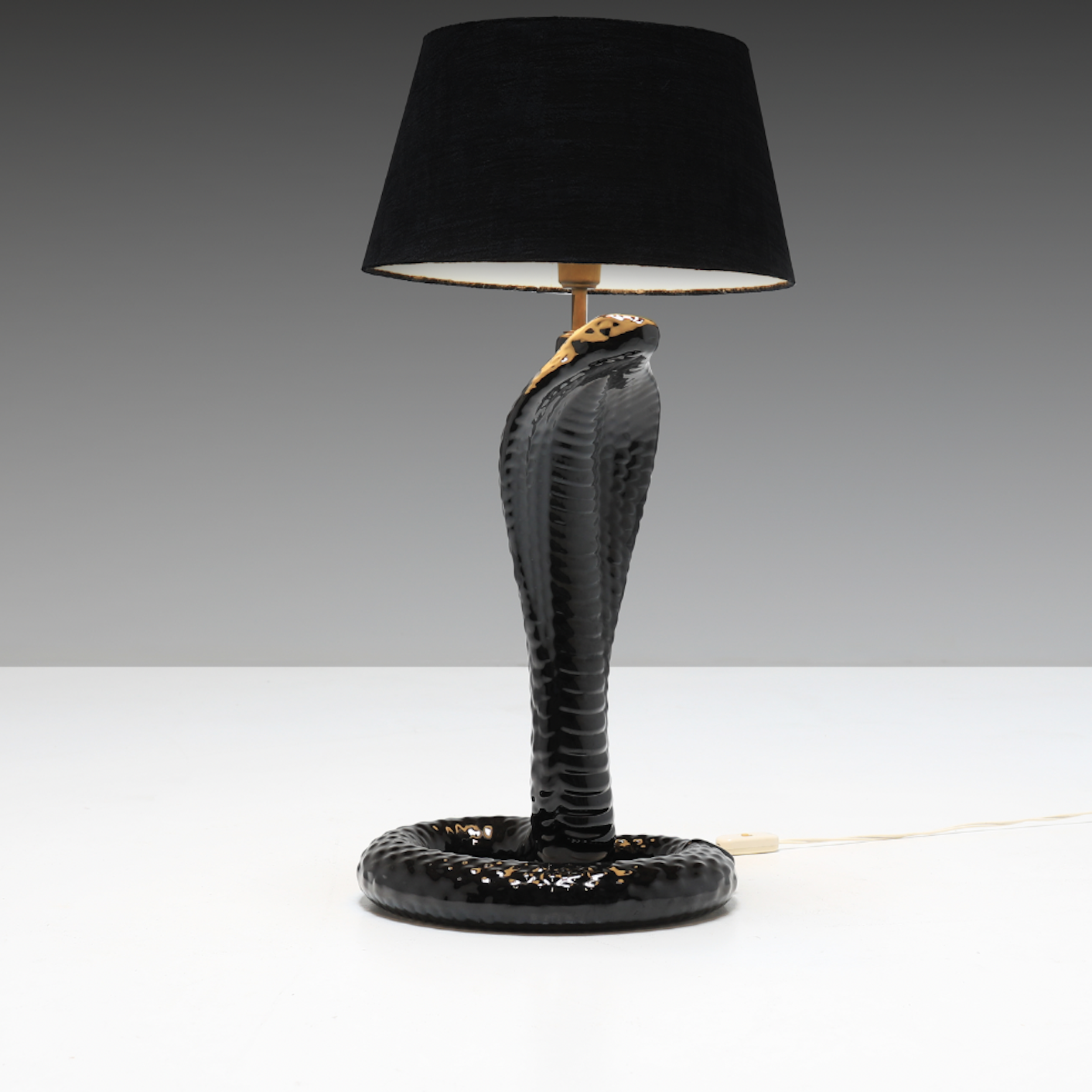 Cobra table lamp designed by Tommaso Barbi, 1970's - WAUW