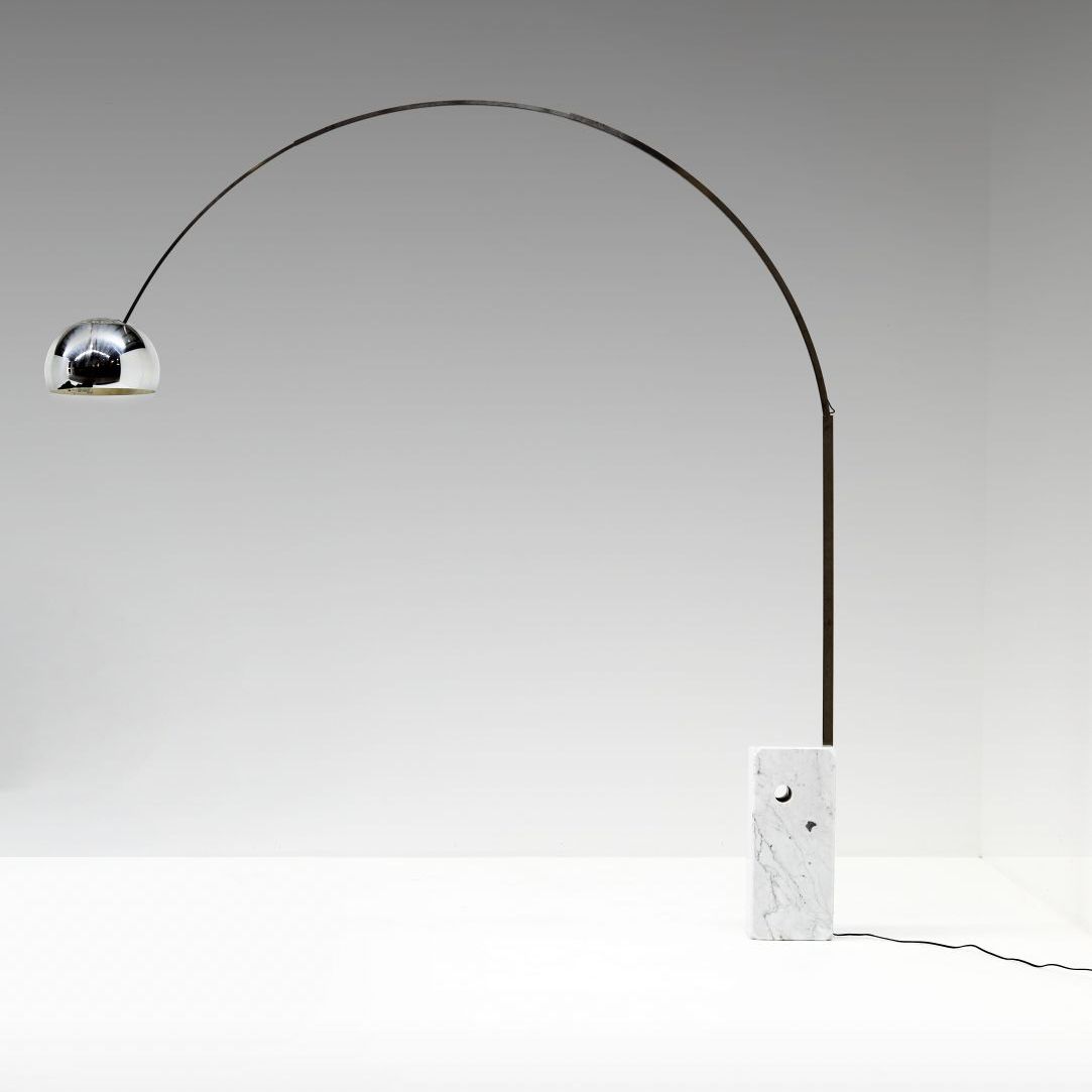 Flos arc lamp designs by Archille and Piere Castiglioni, 1962 - WAUW