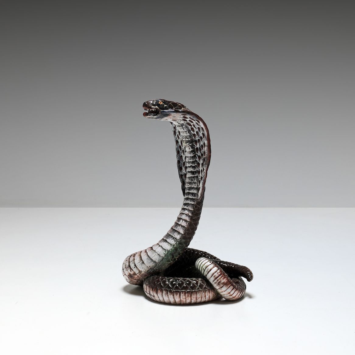 Italian ceramic Cobra snake, 1970's - THE HOUSE OF WAUW