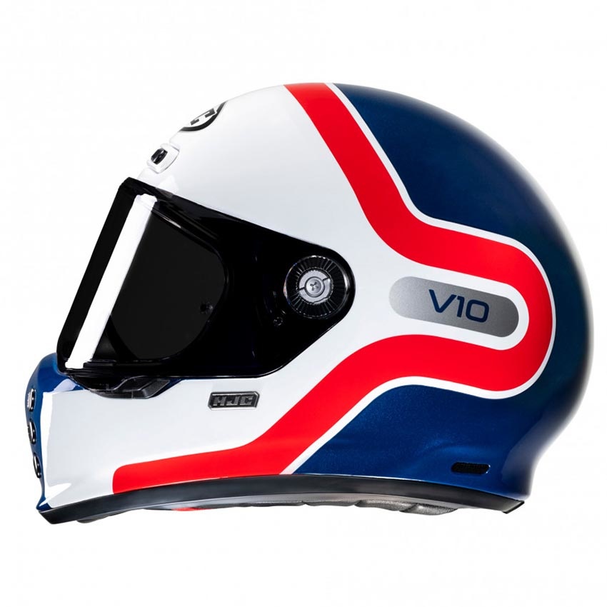 HJC - V10 Grape vintage-look full-face helmet - Biker Outfit