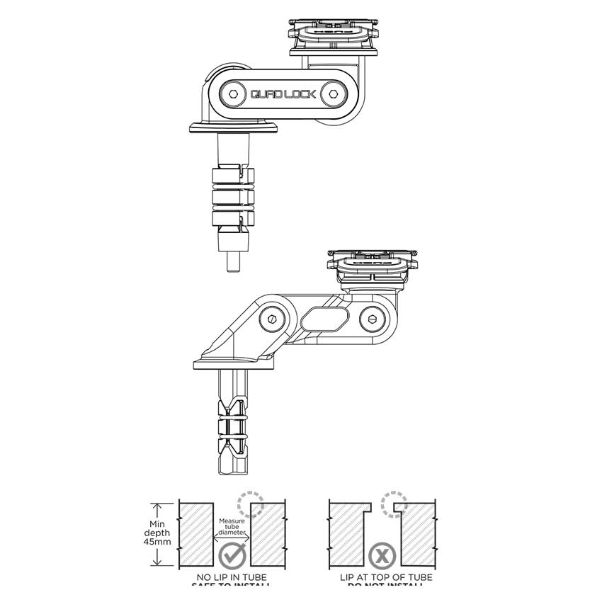 Quad Lock - Fork Stem Mount - Biker Outfit
