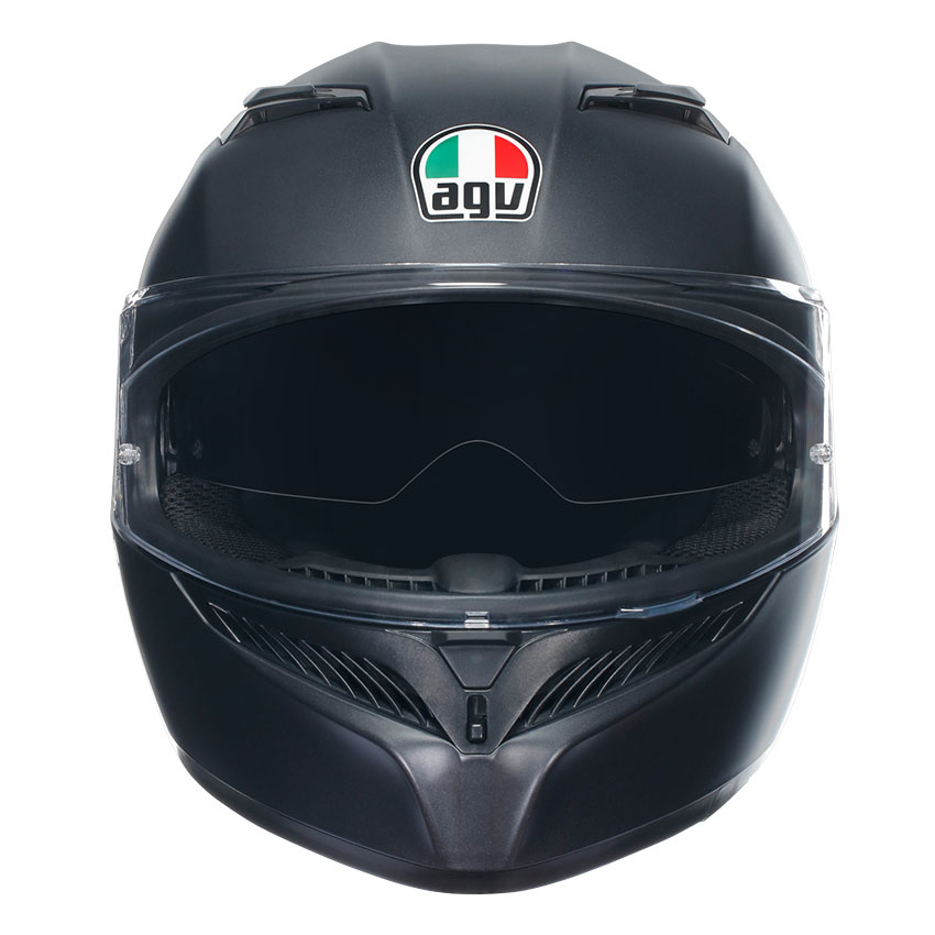 AGV - K3 Matt black motorcycle helmet - Biker Outfit