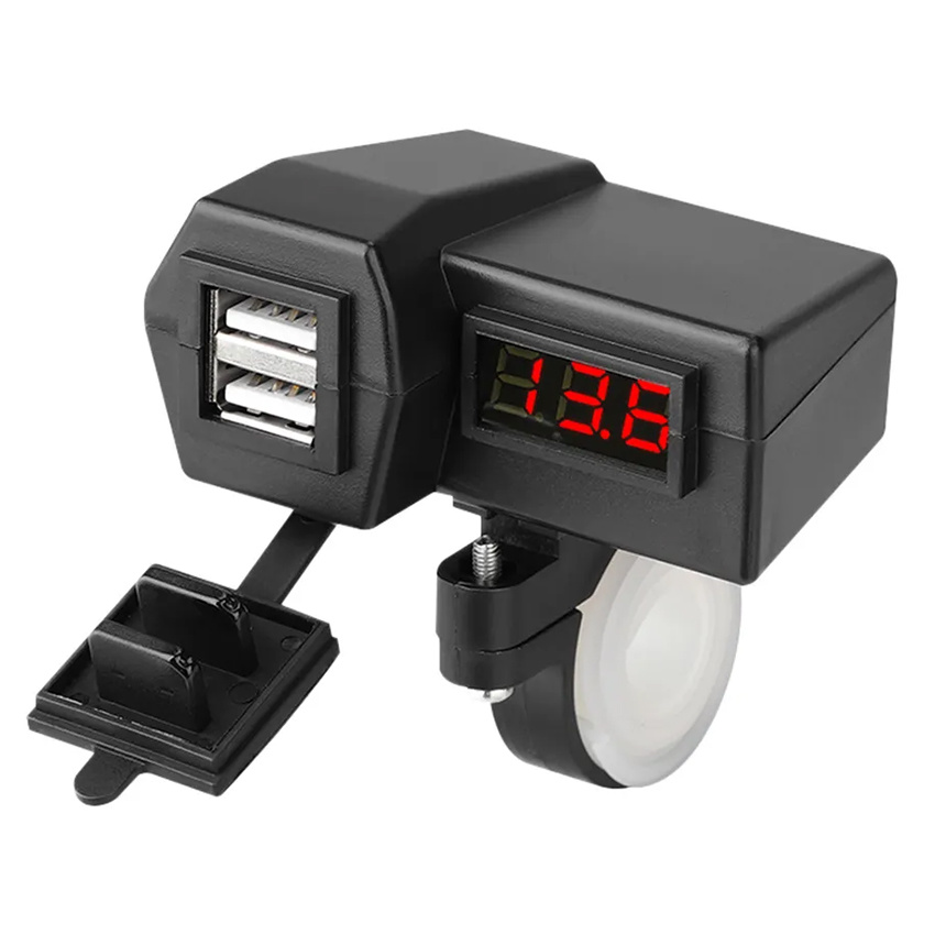 Booster - Power Supply Double USB + Voltage Info - Biker Outfit