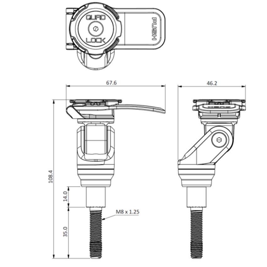 Quad Lock - Handlebar Clamp Mount - Biker Outfit