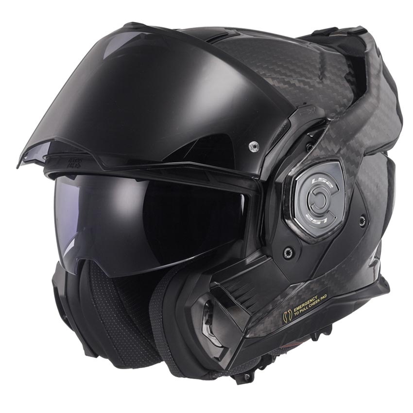LS2 - Advant X Carbon motorhelm inclusief intercom 4X - Biker Outfit