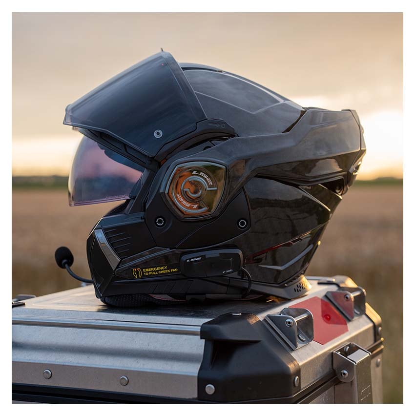 LS2 - Advant X Carbon motorhelm inclusief intercom 4X - Biker Outfit