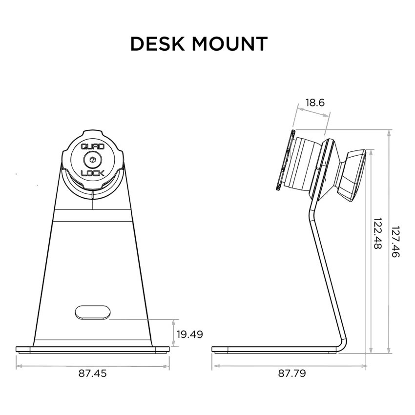 Quad Lock - Desk Mount - Biker Outfit