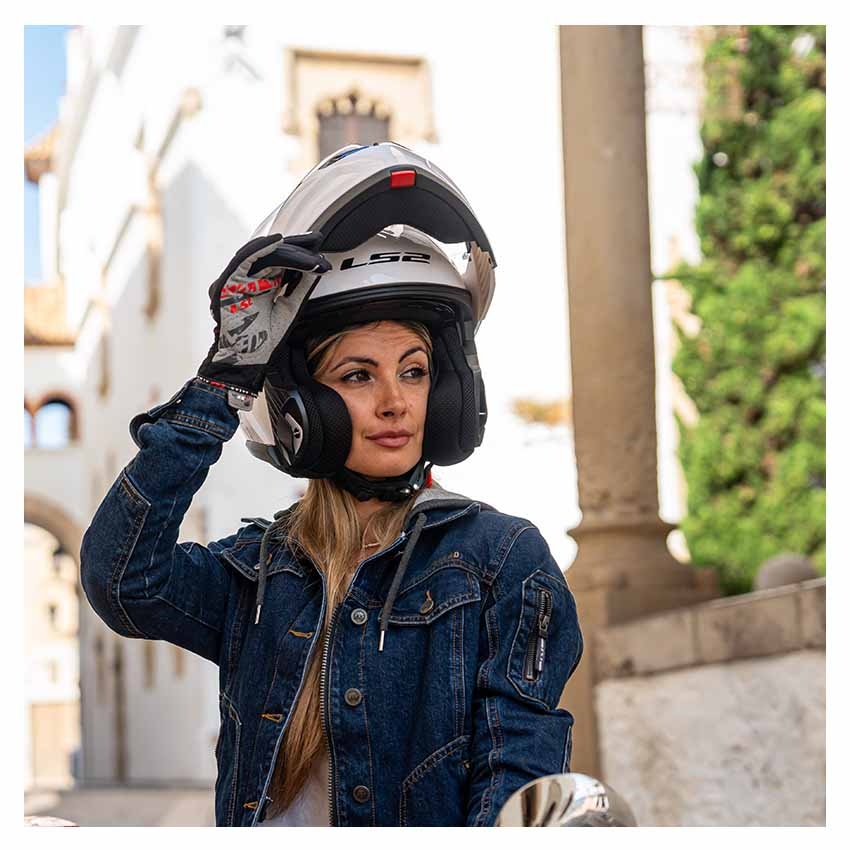 LS2 - Strobe II Gloss motorhelm - Biker Outfit