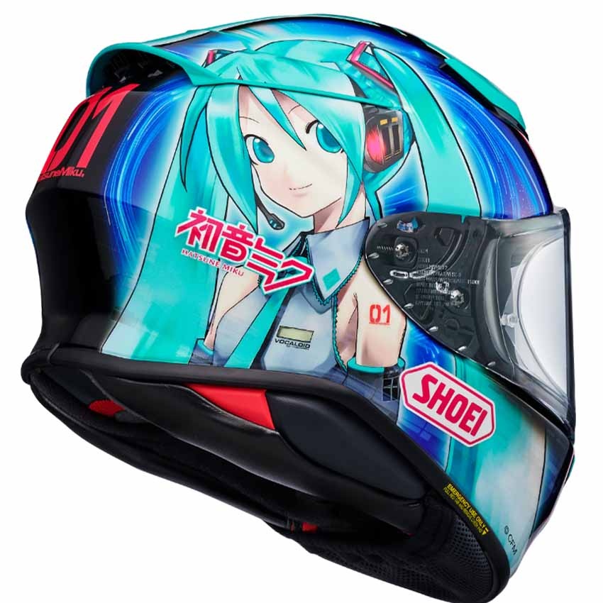 Shoei - NXR2 Hatsune Miku motorcycle helmet - Biker Outfit