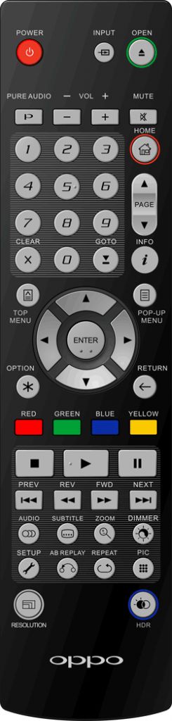 Remote for OPPO BDP- 93/95 - JVB Digital OPPOstore