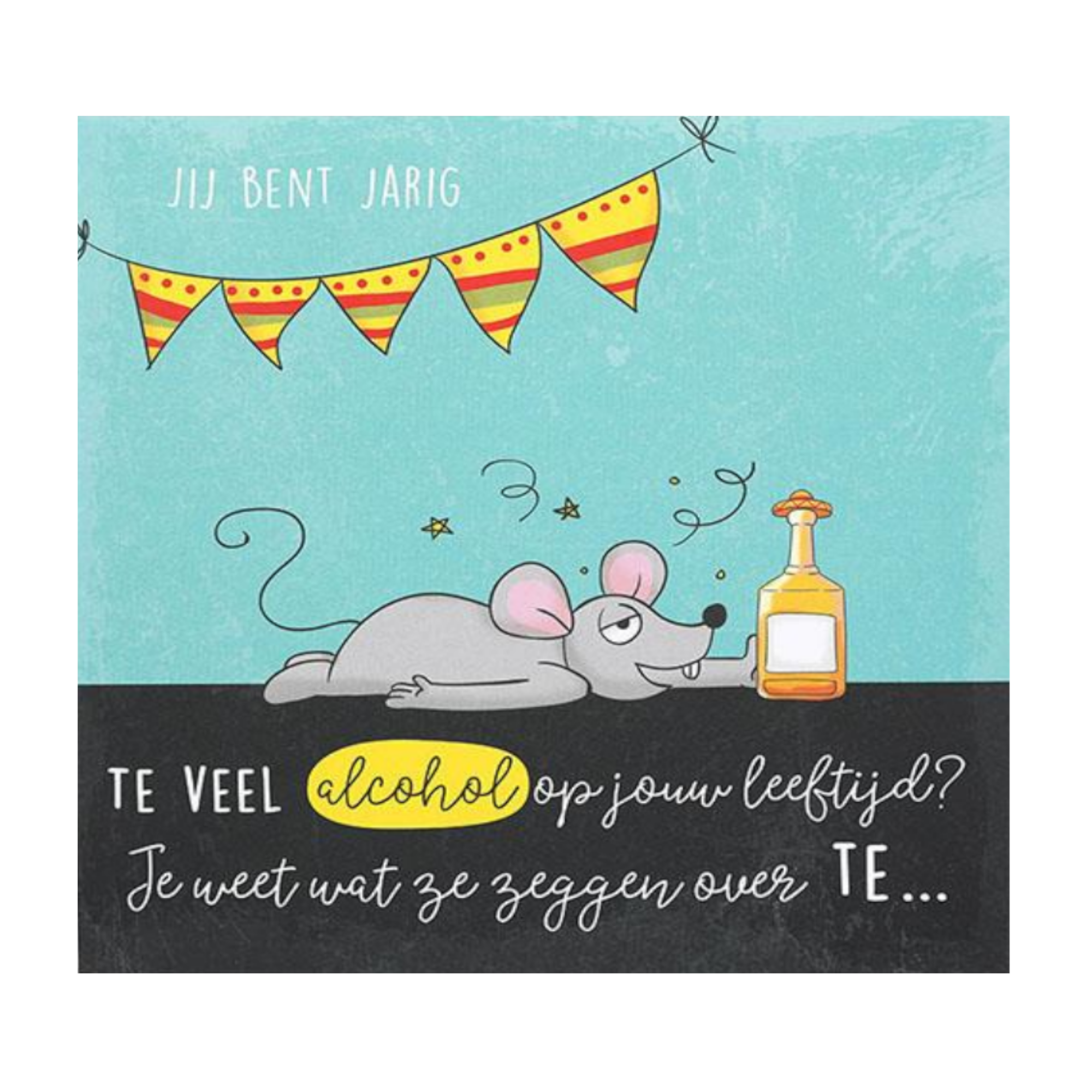 Kaart - Pop-up, licht & muziek - Jij bent jarig, te veel alcohol op ...
