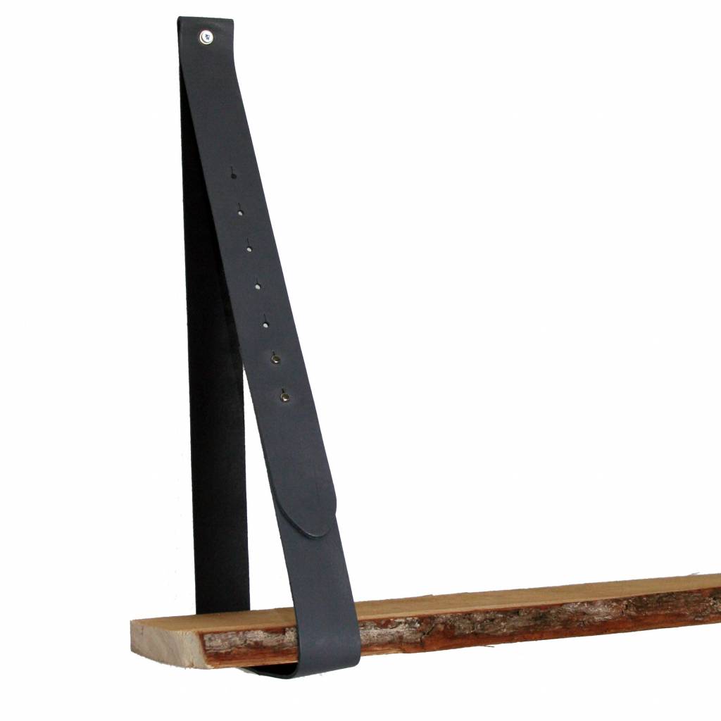 Leren plankendragers grijs verstelbaar - Lerenhandgreepjes.nl