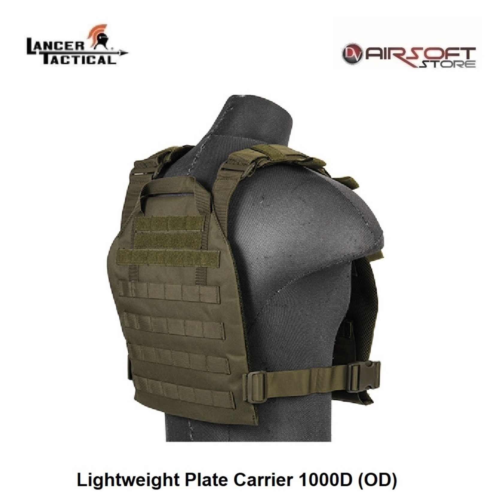 Lightweight Plate Carrier 1000D (OD) - Airsoft Store