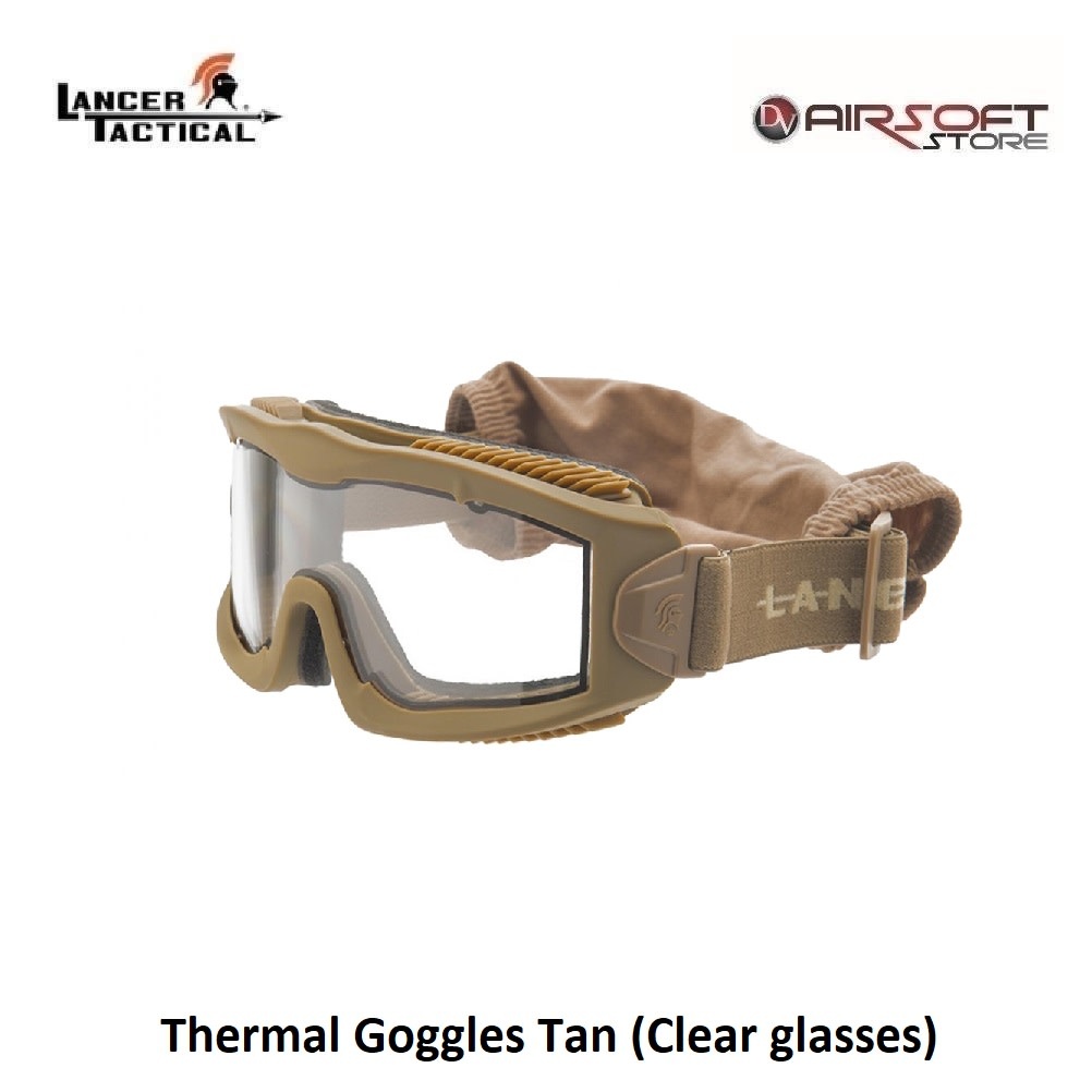Thermal Goggles Tan (Clear glasses) - Airsoft Store