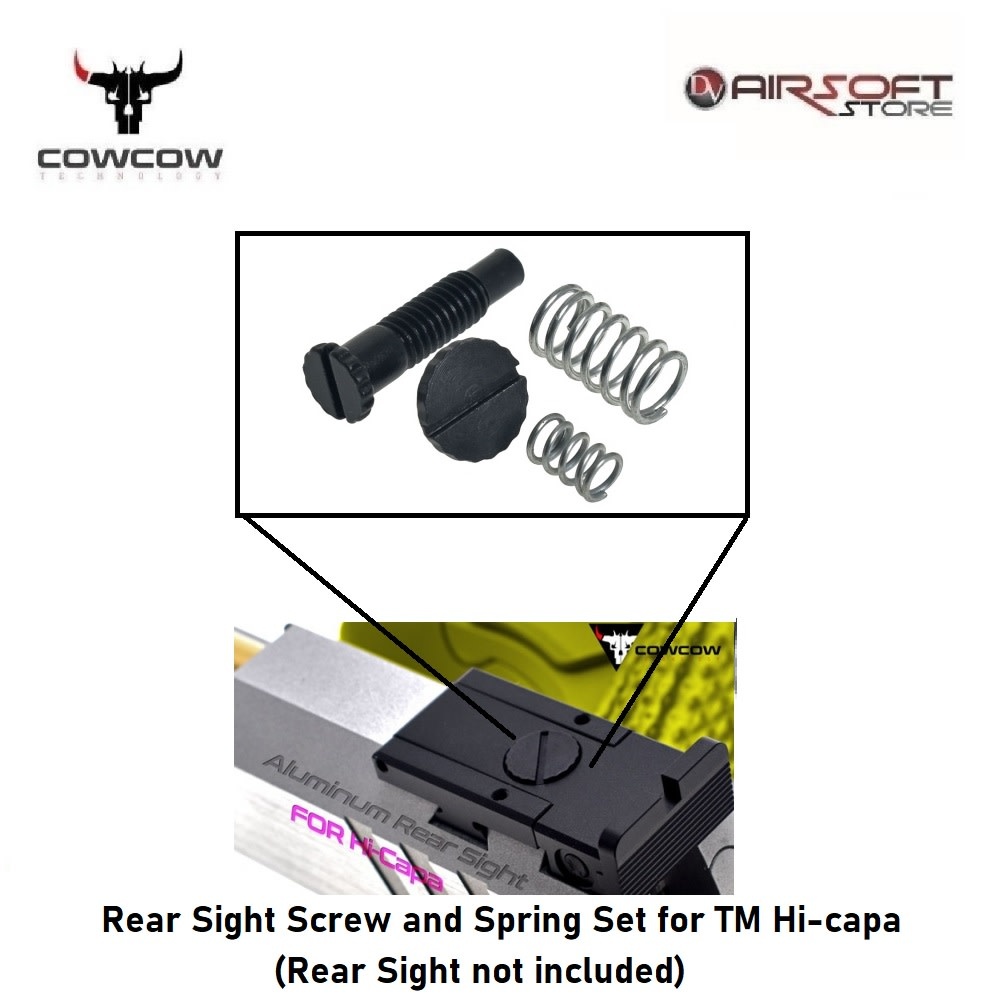 Rear Sight Screw and Spring Set for TM Hi-capa - Airsoft Store