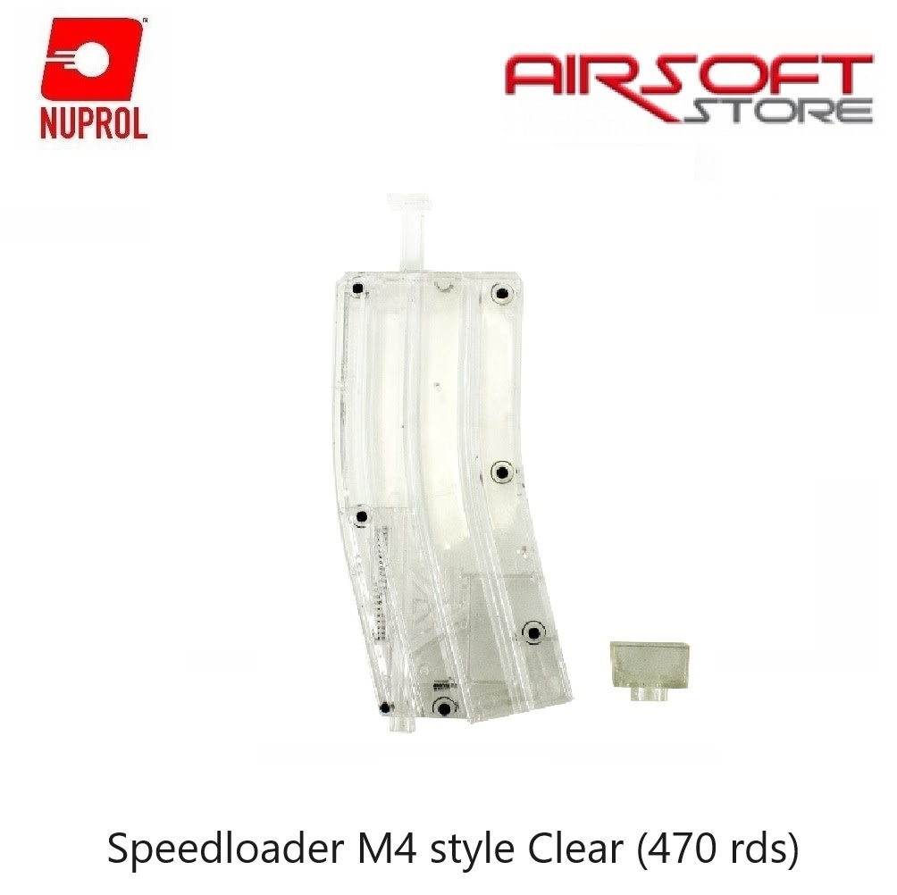 Speedloader M4 style Clear (470 rds) - Airsoft Store