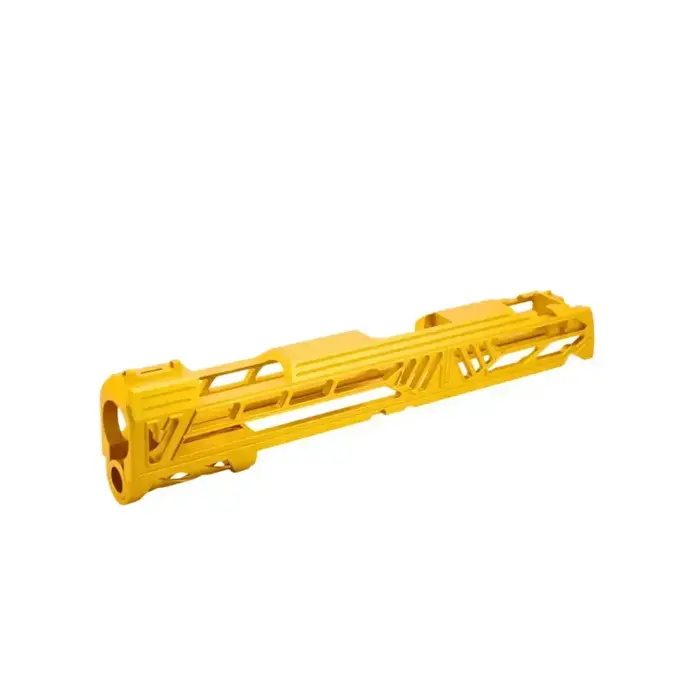 DR BLACK Aluminum Slide Type V with Led Front Sight for TM Hi-CAPA 5.1 ...