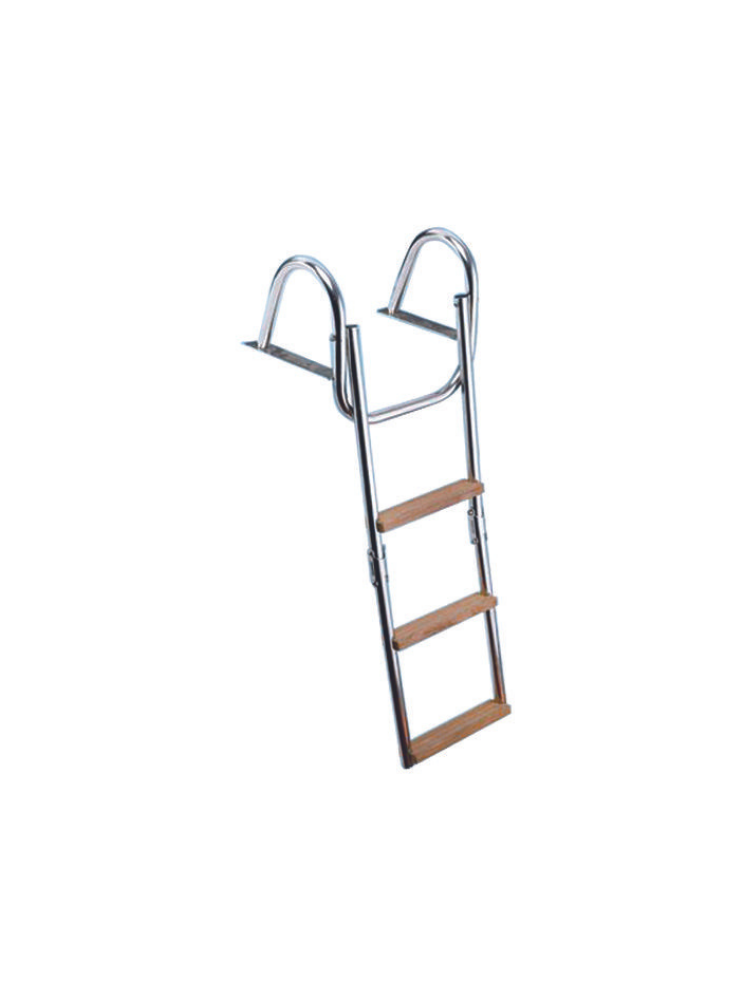 Handrail Ladder 3 step teak wood - NauticOnline.nl