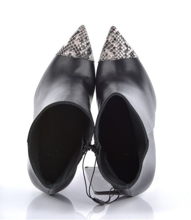 High python ankle boots stiletto heels in real leather - Italian High ...