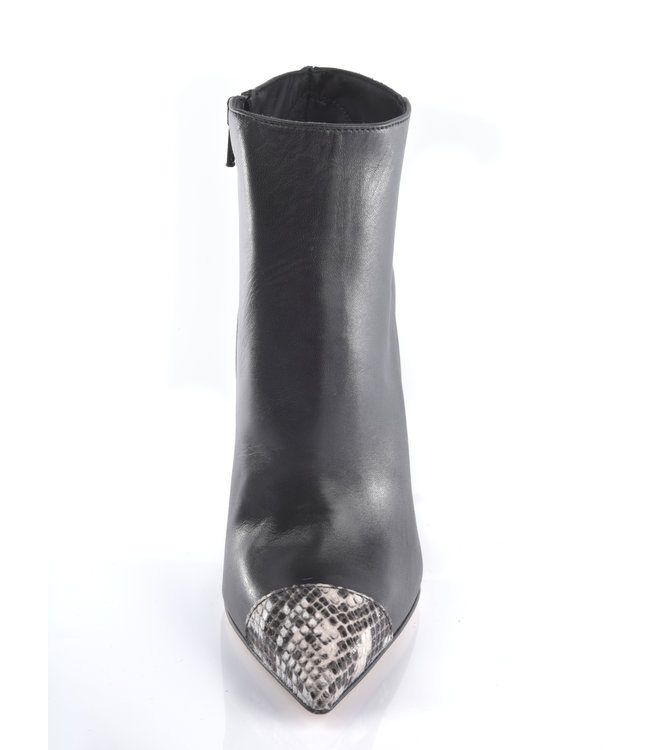 High python ankle boots stiletto heels in real leather - Italian High ...