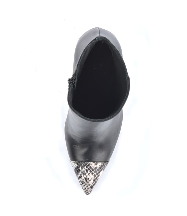 High python ankle boots stiletto heels in real leather - Italian High ...