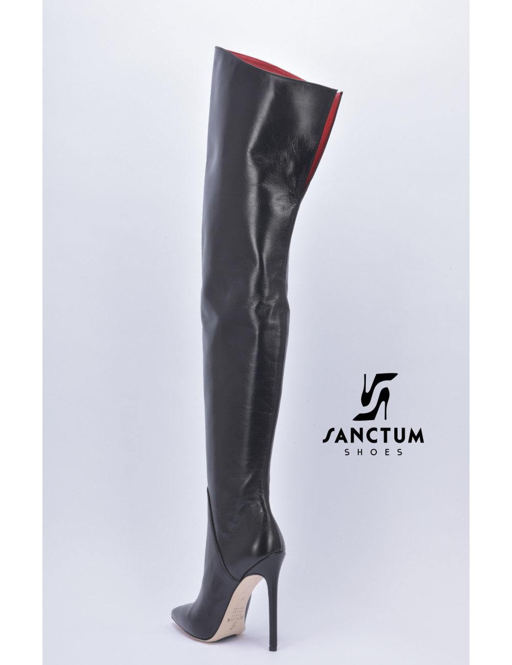 Made to measure - High thigh boots with platform heels in real leather ...