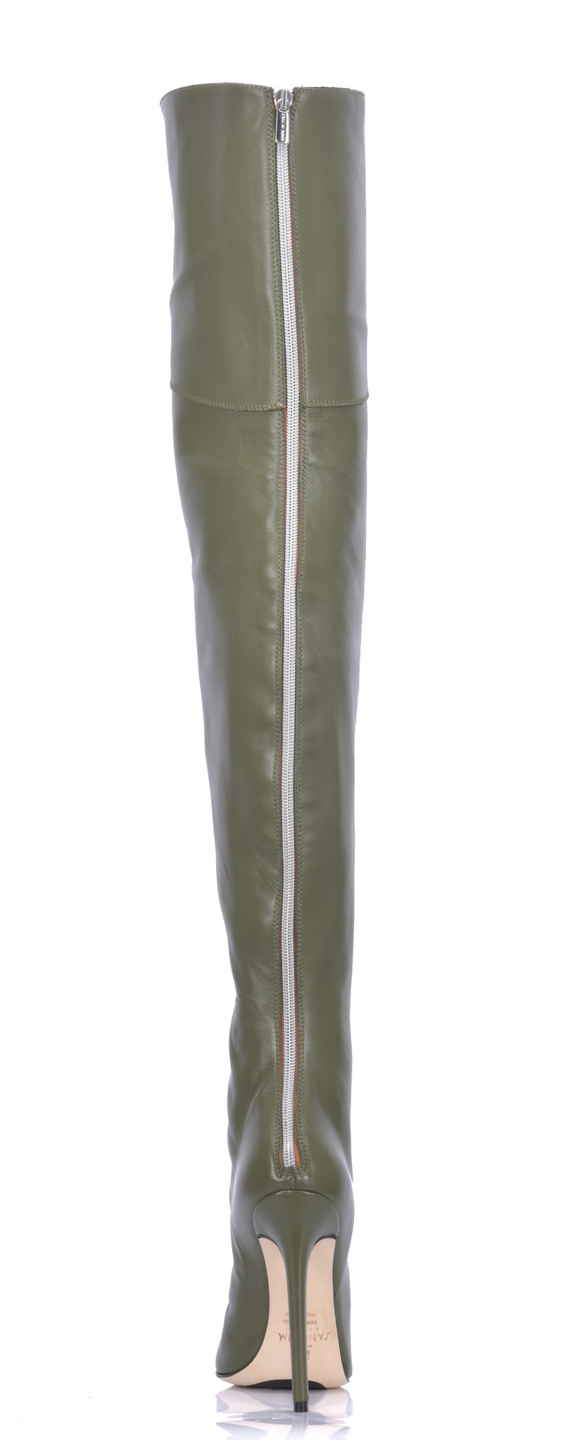 High Italian VESPER Olive Green Thigh Boots - Italian High Heels by ...