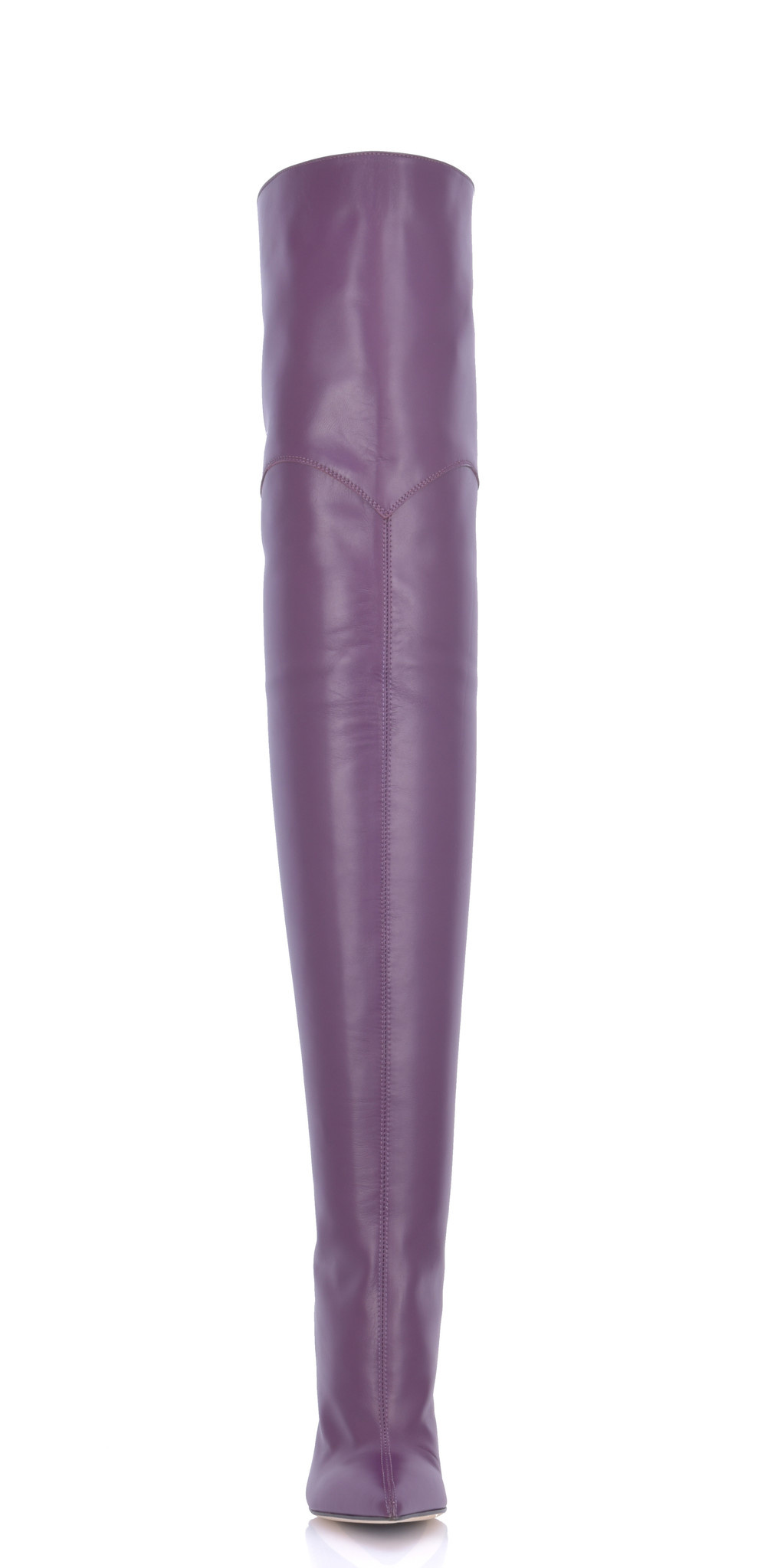 High Italian THIGH boots VESPER with full back zipper in genuine leath ...
