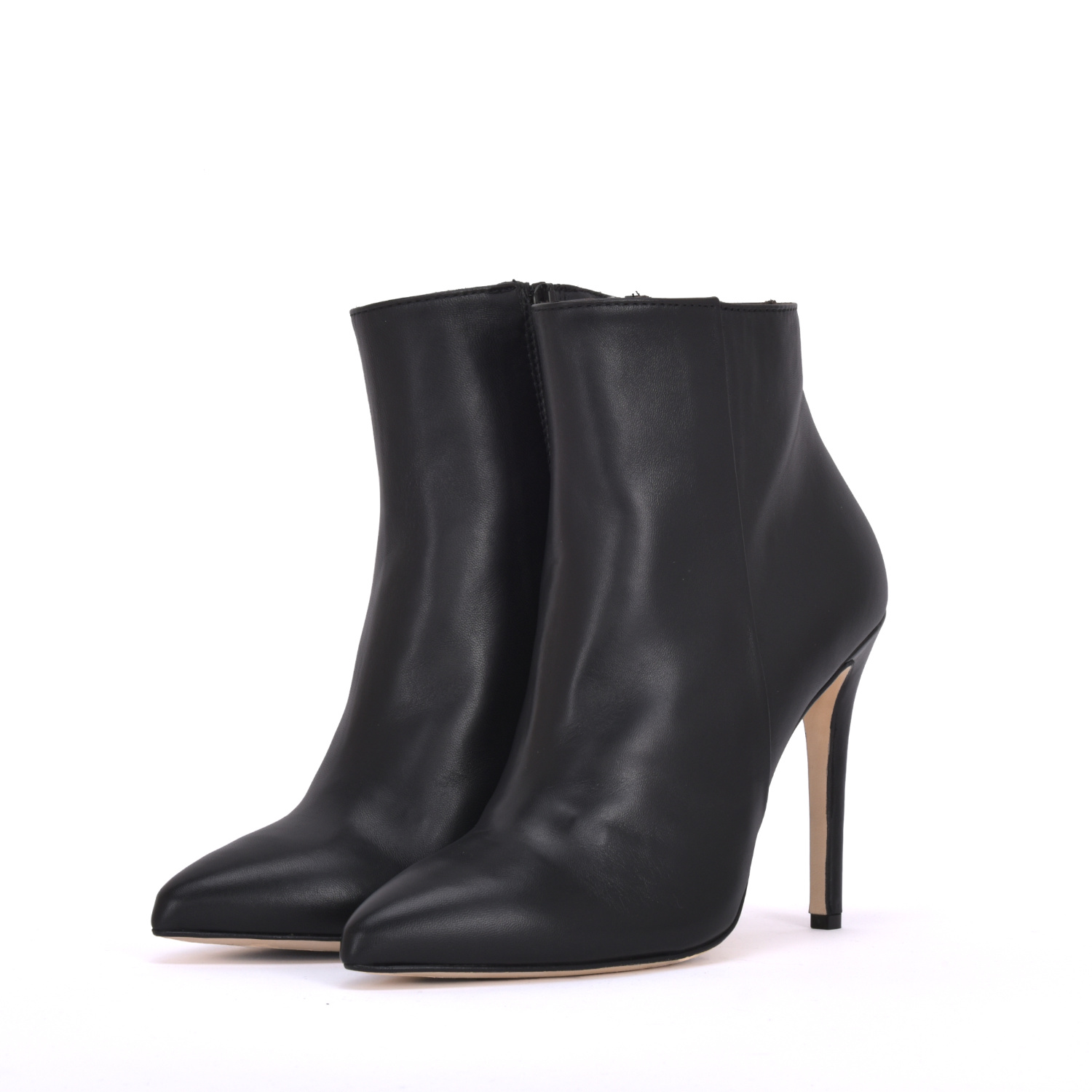 High Italian ankle boots VESTA with stiletto heels in real leather ...