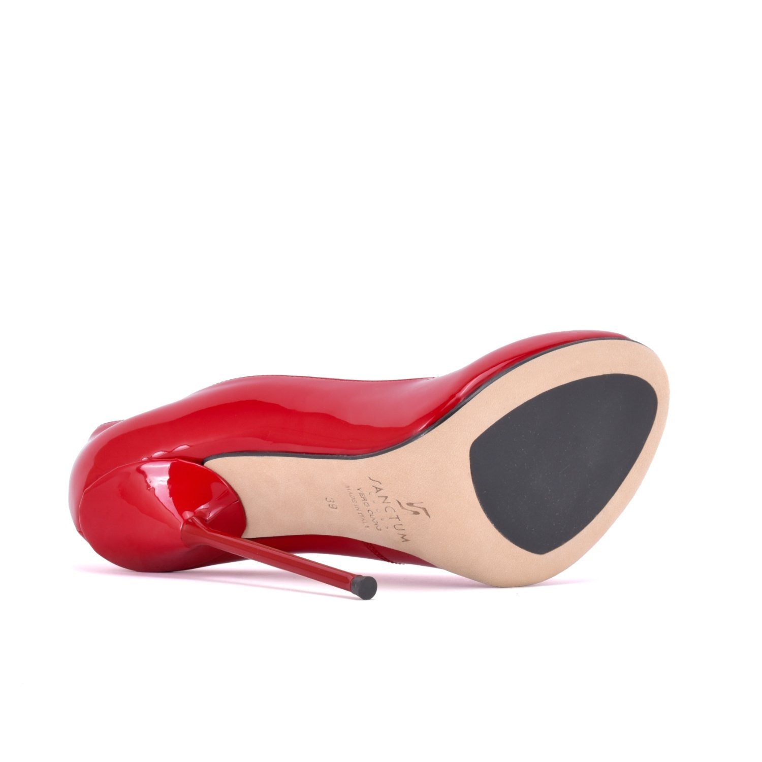 Sanctum shoes VALENTINA RED SHINY ROUND NOSED PUMPS - Italian High ...