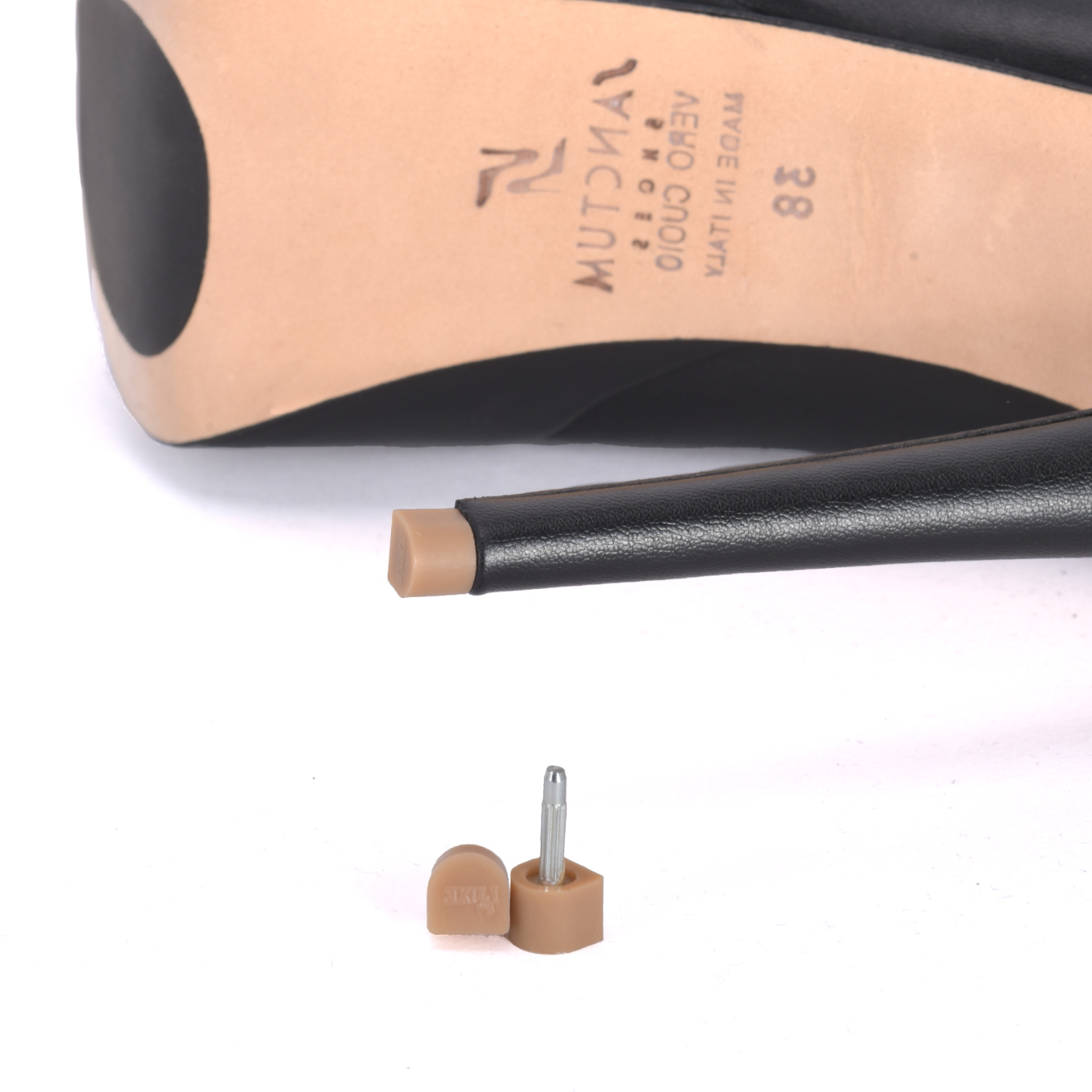 Sanctum Shoes PLASTIC HEELTIPS CARAMEL COLOUR - Italian High Heels by ...