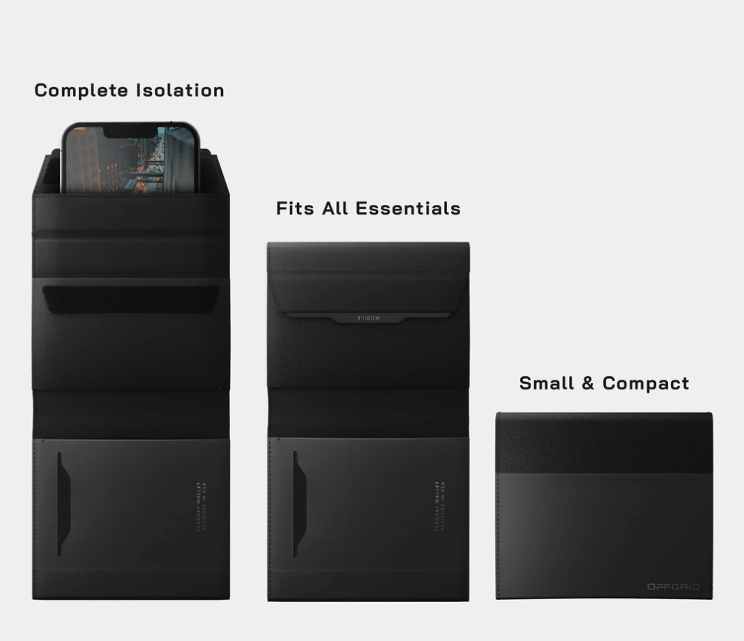 Offgrid Switch Wallet Faraday - Black - GearPoint