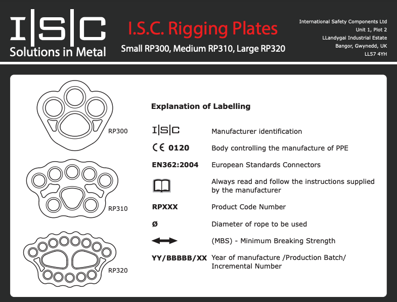ISC Tactical Solutions Rigging Plate 40kN Medium Black - GearPoint
