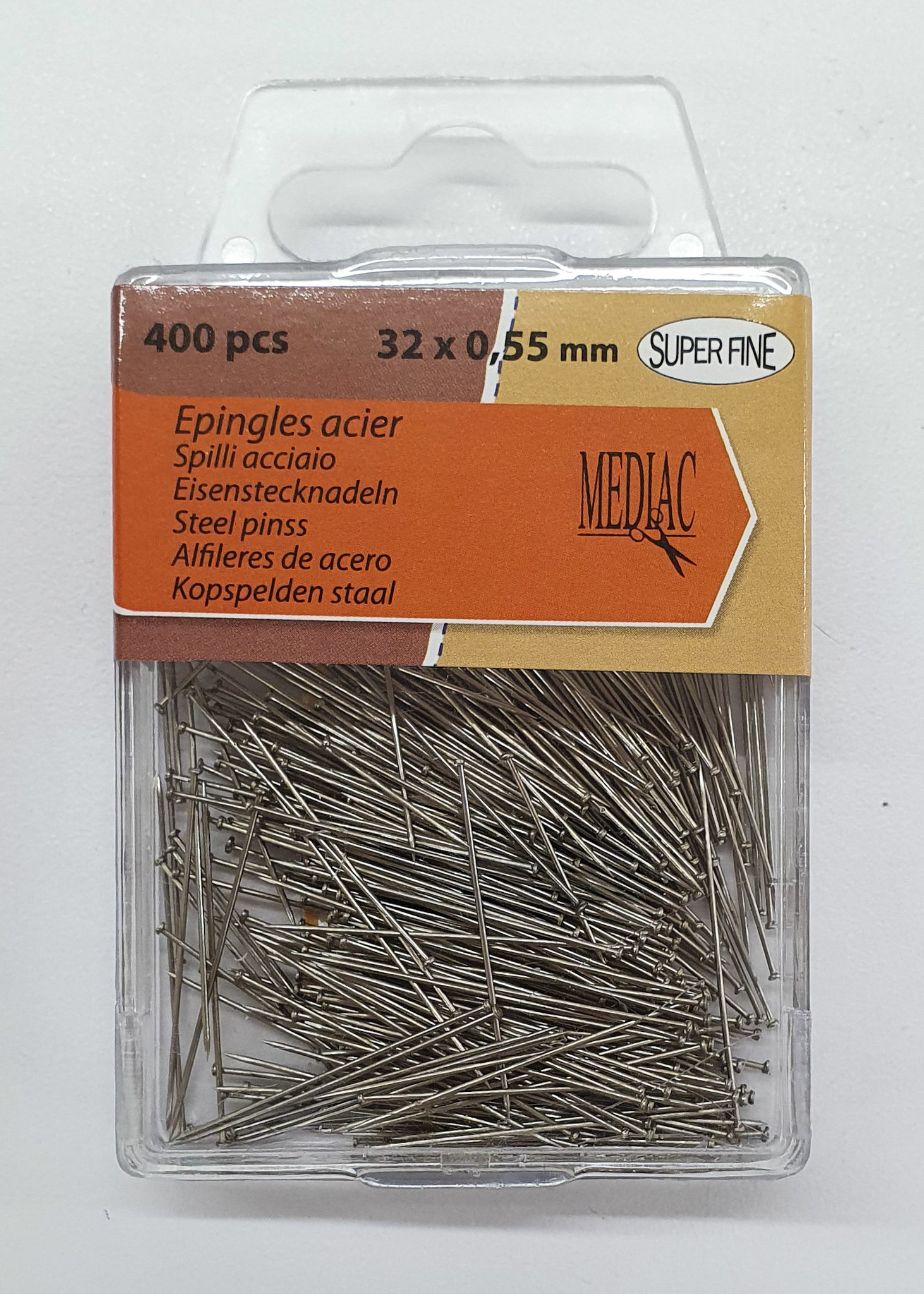stalen spelden - extra fijn - 400 stuks - Madeline de stoffenmadam