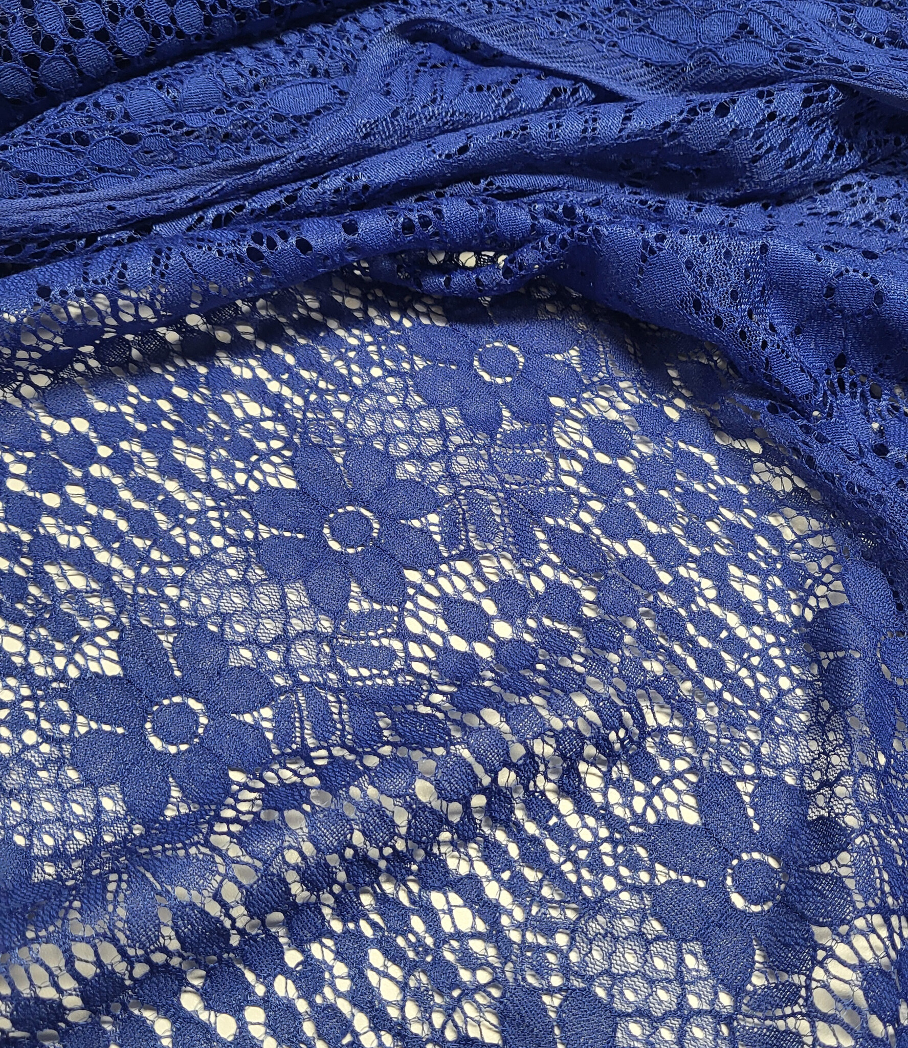 cobalt blue beautiful soft lace with flowers - cotton - Madeline De ...