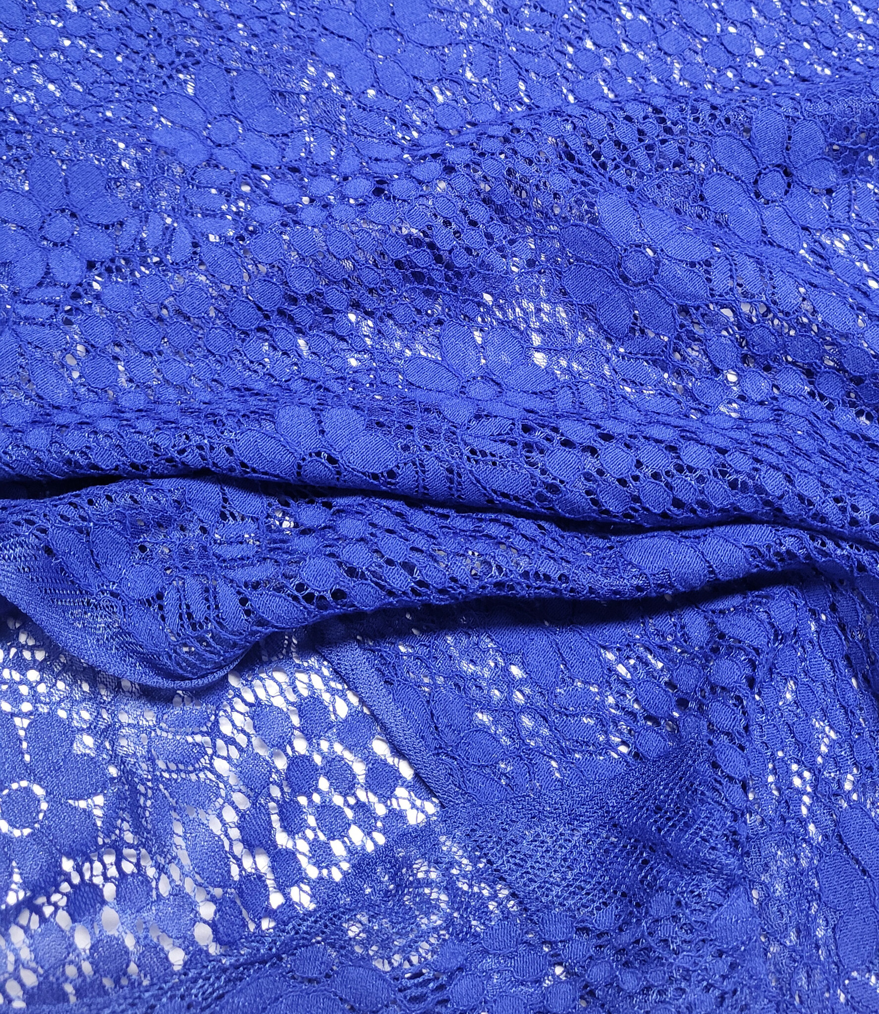 cobalt blue beautiful soft lace with flowers - cotton - Madeline De ...