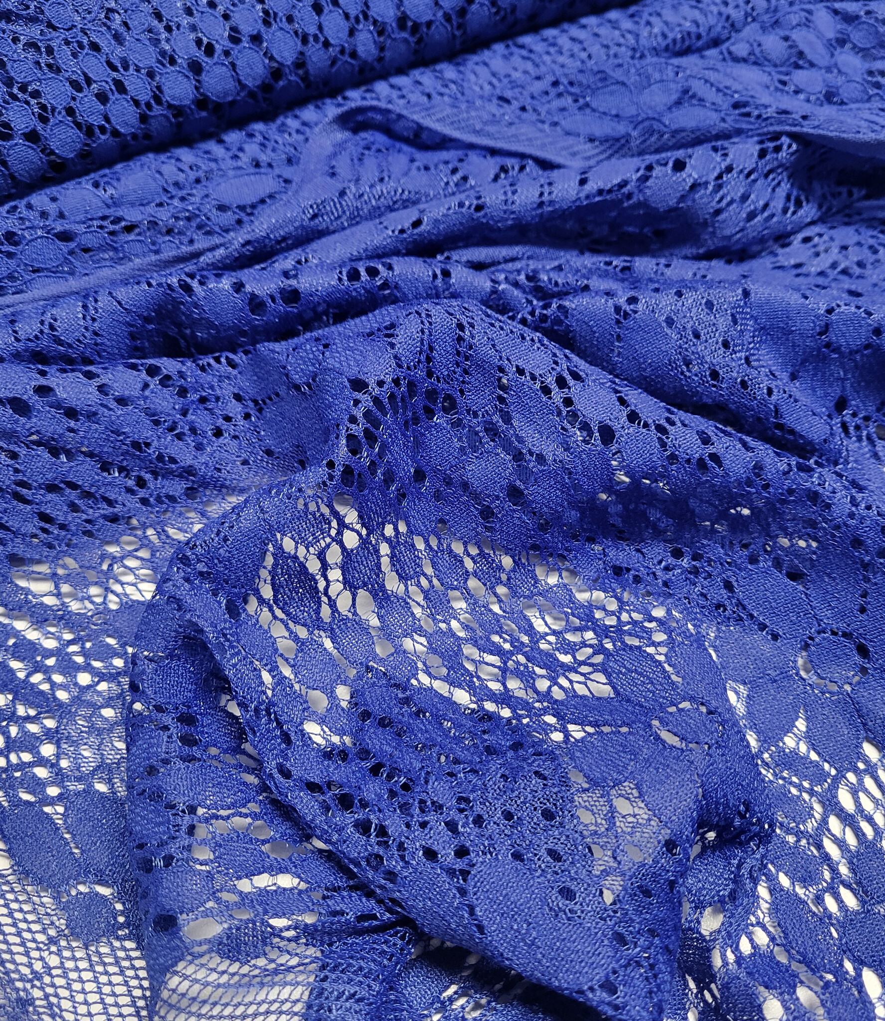 cobalt blue beautiful soft lace with flowers - cotton - Madeline De ...