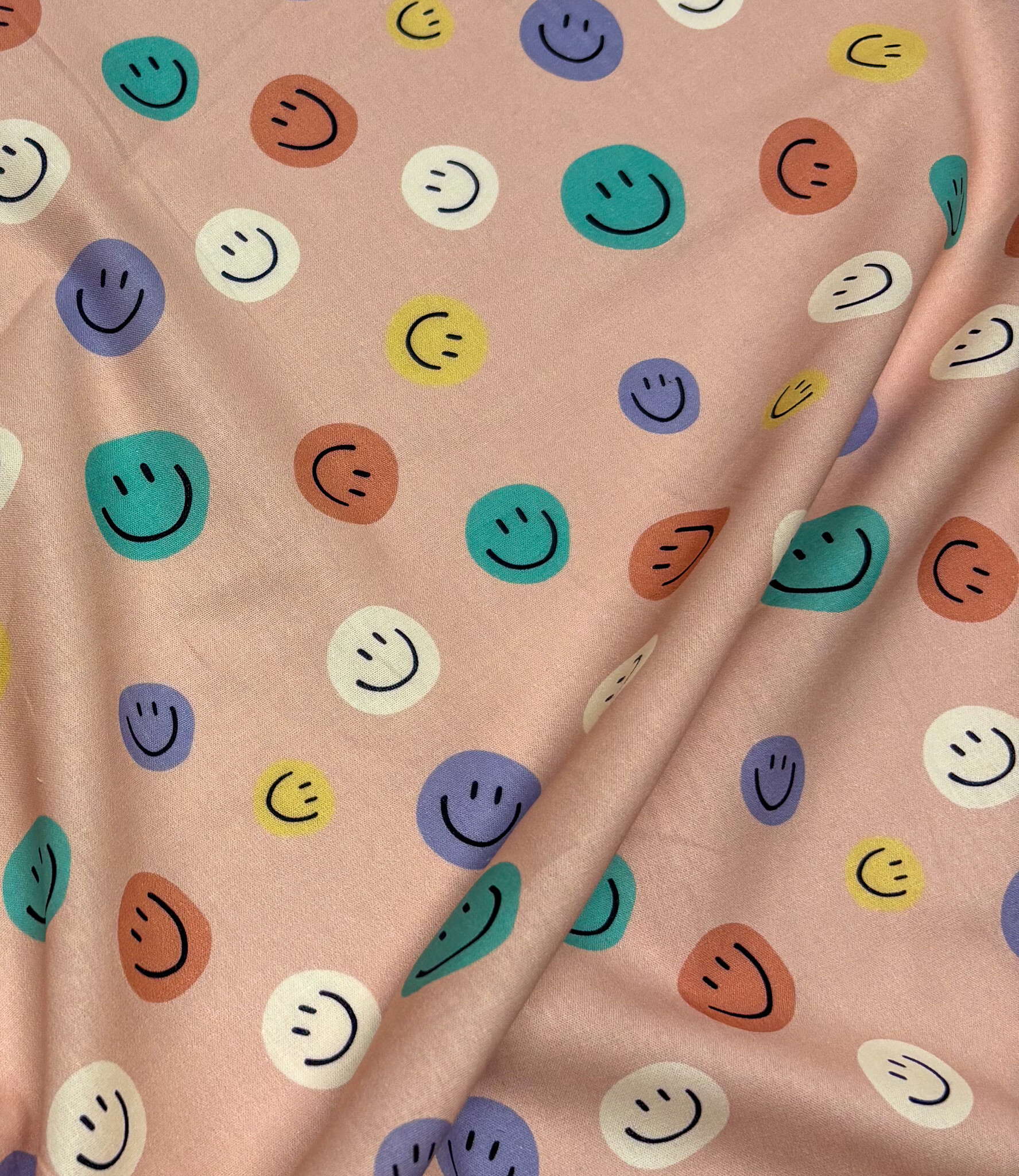 colored smileys - poplin cotton - Madeline De Stoffenmadam