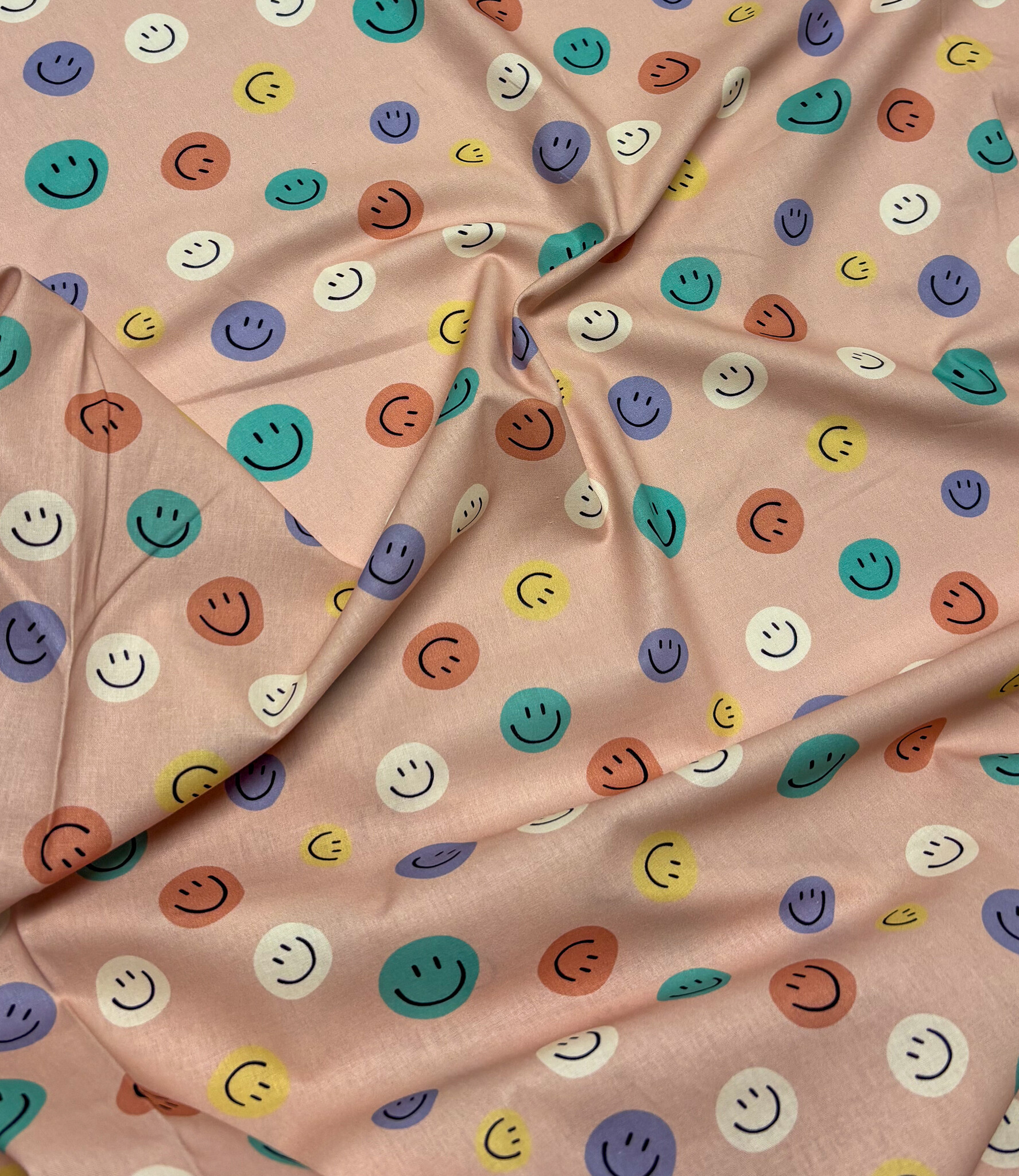 colored smileys - poplin cotton - Madeline De Stoffenmadam