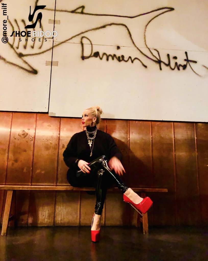 Rebecca More in Giaro high heels red patent fetish pumps @berlijn ...