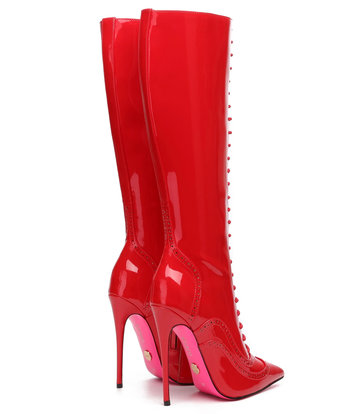 Giaro MILANA RED SHINY RIDING BOOTS - Shoebidoo Shoes | Giaro high heels