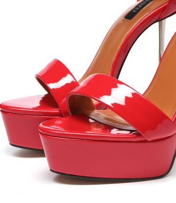 BARCLAY RED SHINY - Shoebidoo Shoes | Giaro high heels