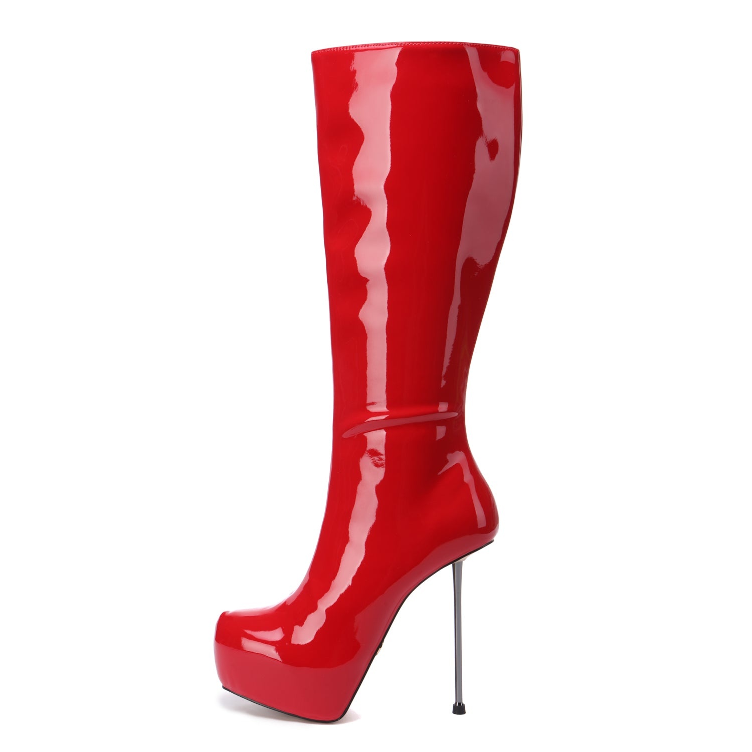 BEVERLY RED SHINY - Shoebidoo Shoes | Giaro high heels