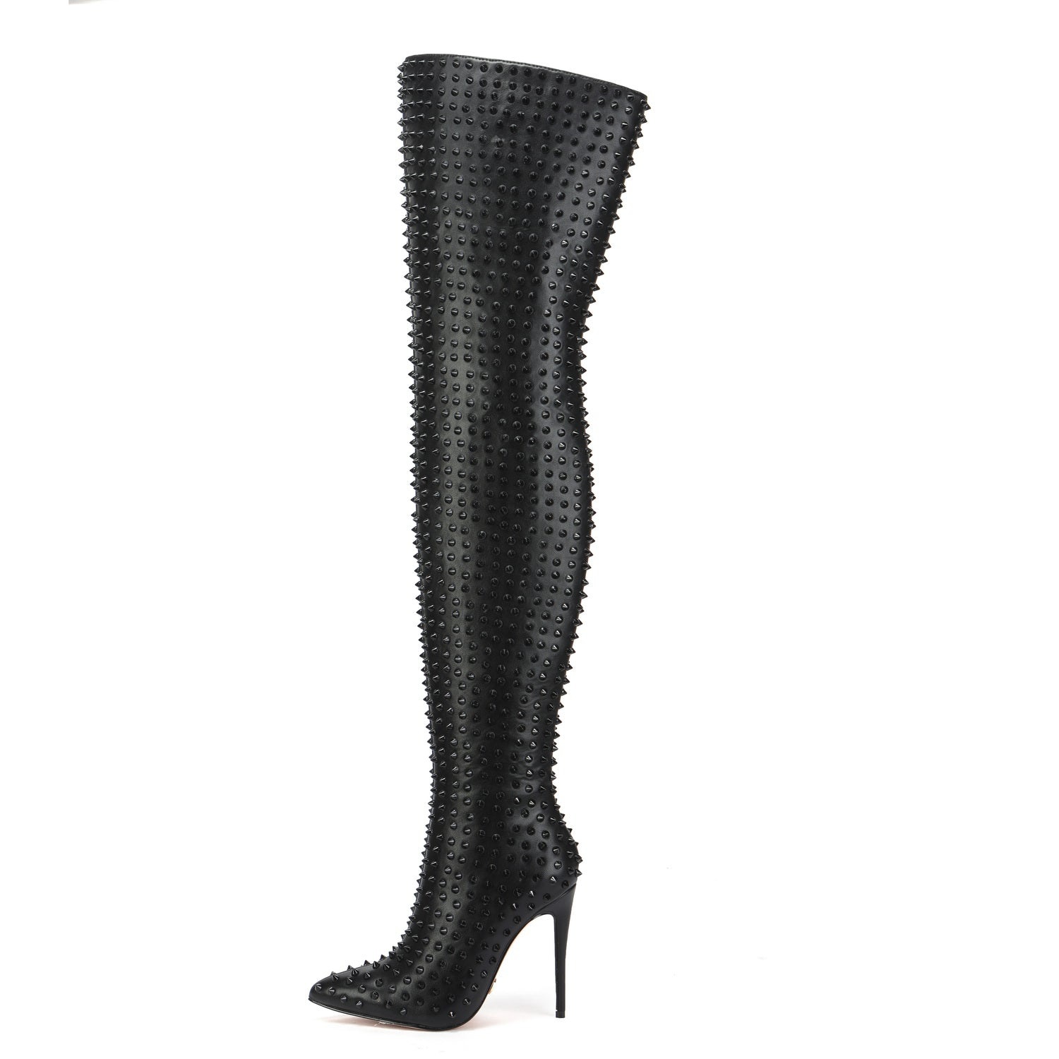 Giaro TINDRA BLACK/BLACK THIGH BOOTS - Shoebidoo Shoes | Giaro high heels