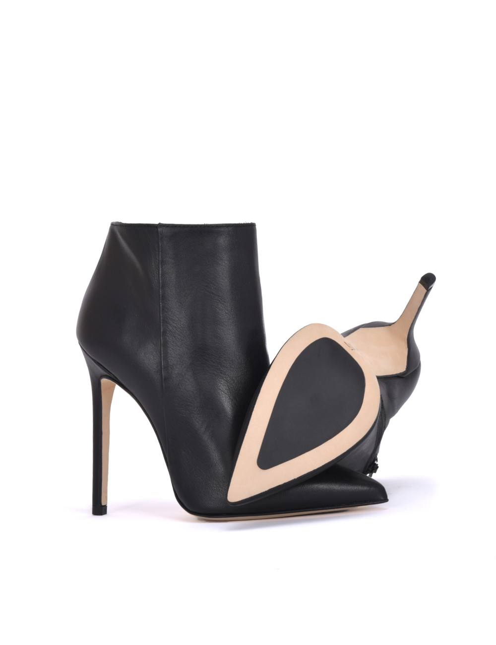 High Italian ankle boots VESTA with stiletto heels in real leather ...