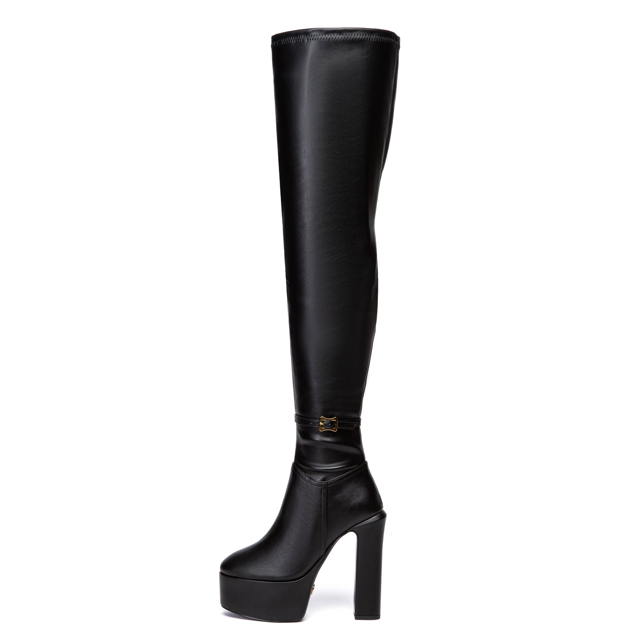 BRYANNA | BLACK MATTE | THIGH BOOTS - Shoebidoo Shoes | Giaro high heels