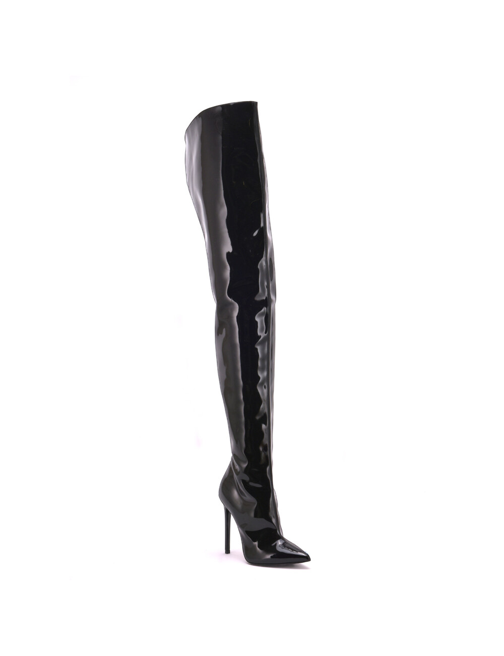 Crotch High Boots With 12cm Heels In Italian Vegan Leather Shoebidoo Shoes Giaro High Heels